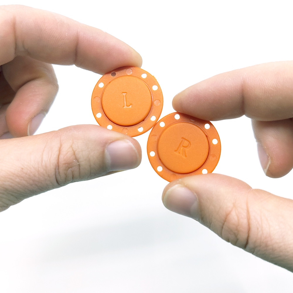 Oransje magnetisk knapp | Smarte magnetknapper, 33,00 NOK