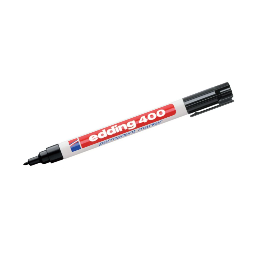 Edding 400 svart 1 mm | Svart permanent tusj m/tynn spiss